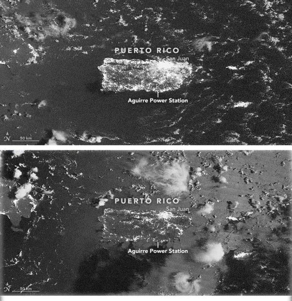 Imágenes del apagón masivo en Puerto Rico desde el espacio - El Diario NY