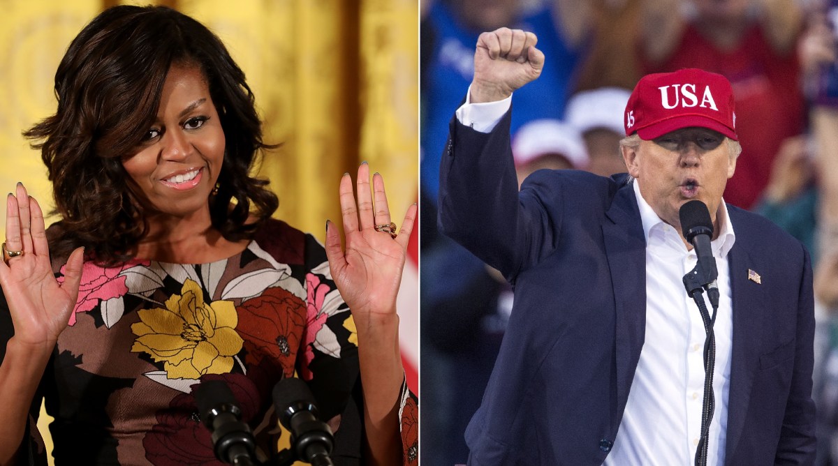 Michelle Obama y Donald Trump “discuten” sobre la esperanza en EEUU ...