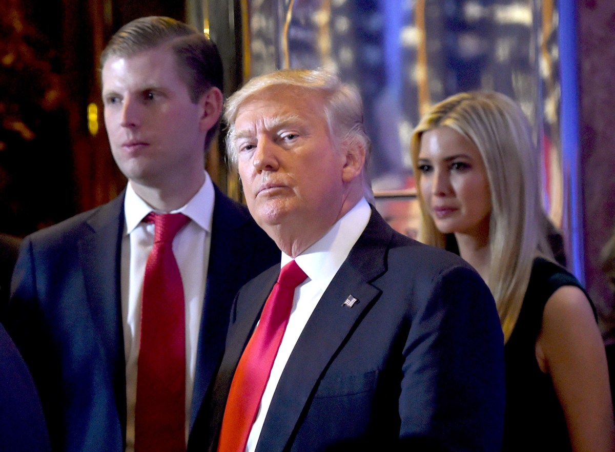 Erick Trump dice que Ivanka influenció a su padre para atacar a Siria ...