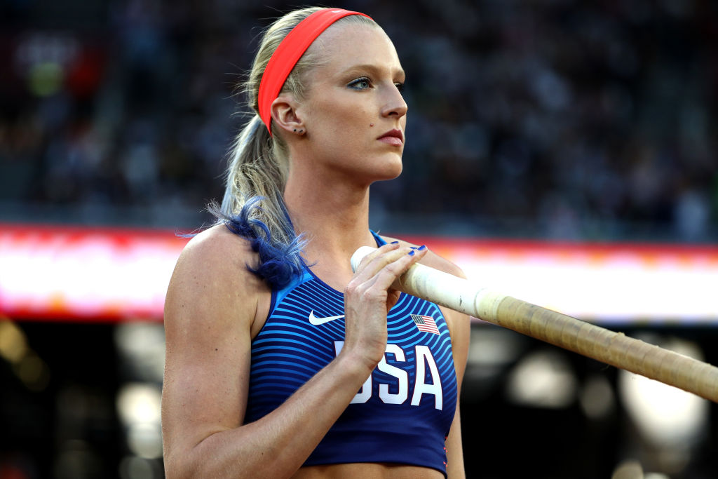 Sandi Morris, medallista olímpica de Estados Unidos, fue testigo de ...