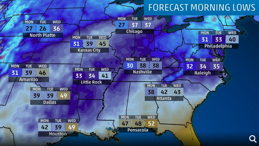 Clima semanal: primavera con tono invernal a lo largo de Estados Unidos ...