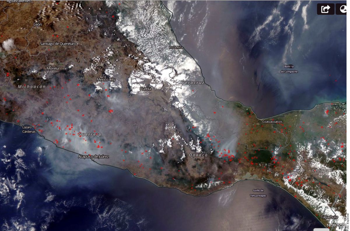 La NASA capta imagen de los incendios forestales y contaminación en ...