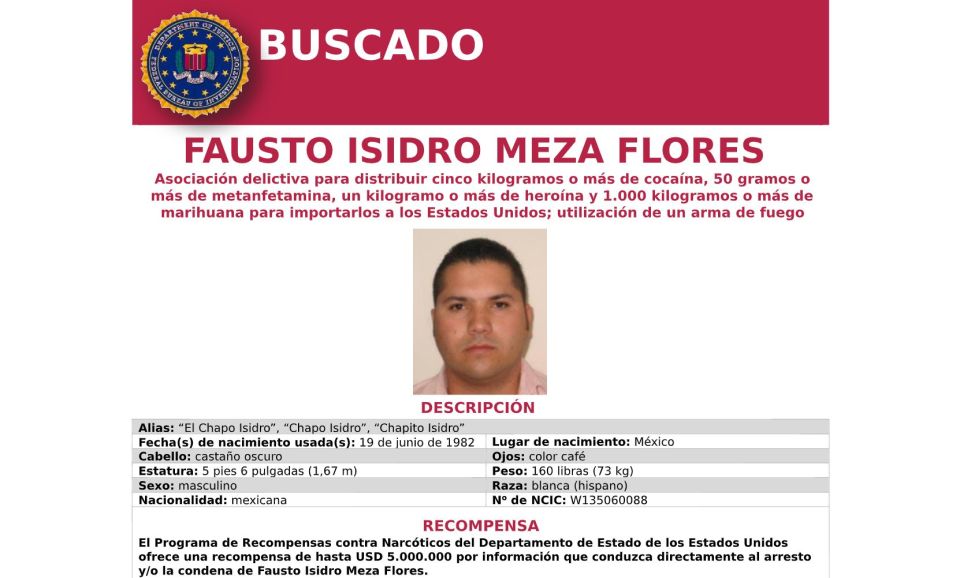 EEUU ofrece millonaria recompensa por la captura del narco mexicano “El ...