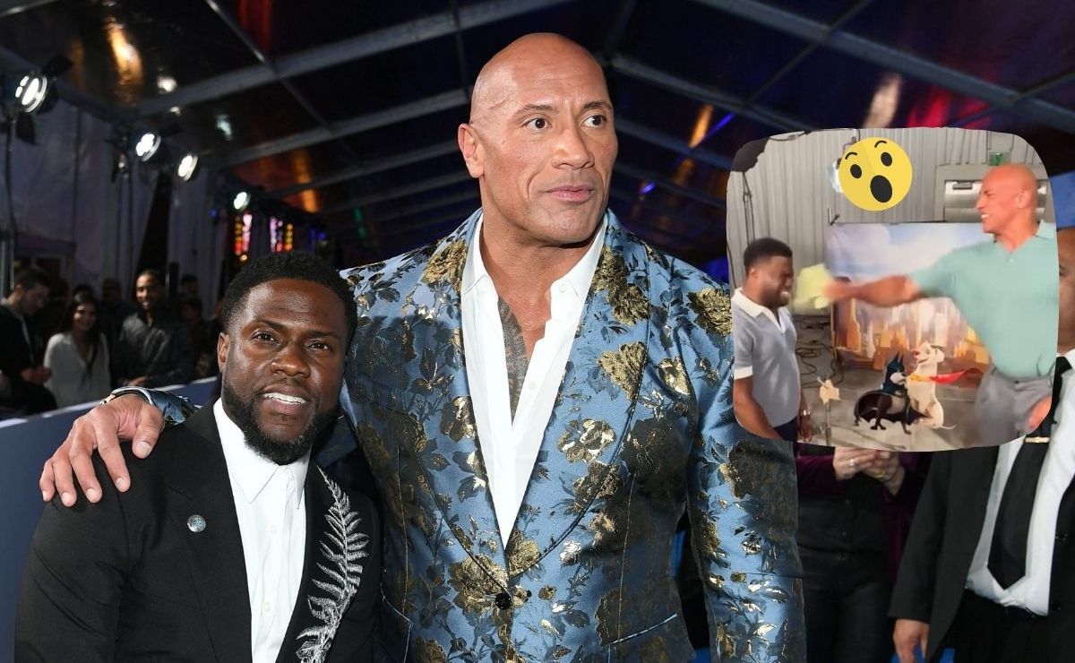 “The Rock” y Kevin Hart no paran de reírse mientras se dan bofetadas ...