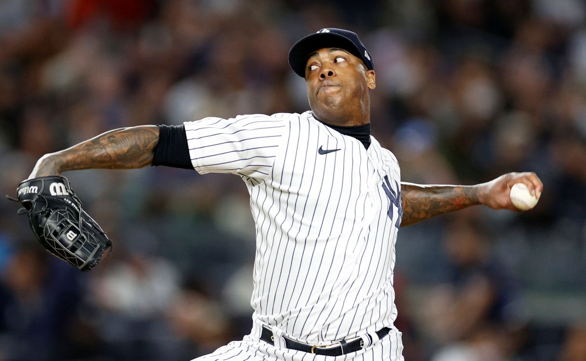 ¿Castigado? El pitcher cubano Aroldis Chapman se queda fuera de los ...