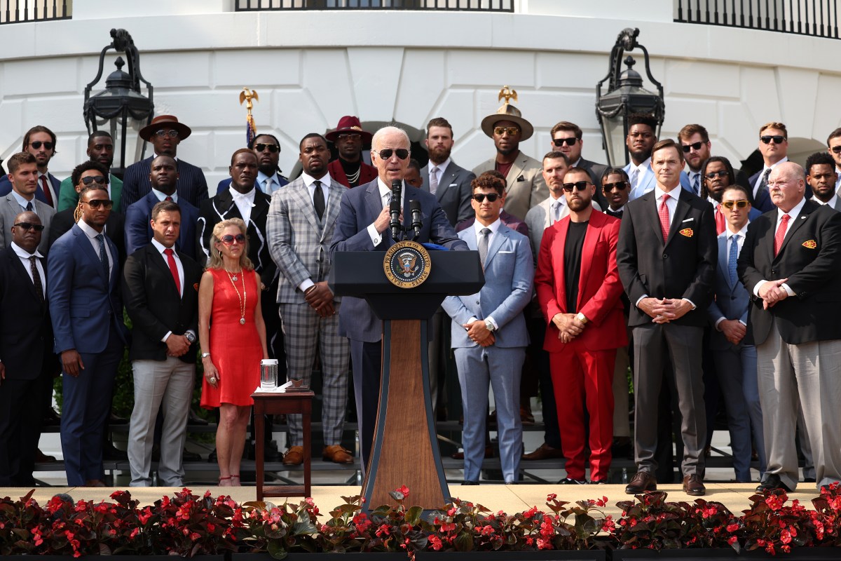 Joe Biden recibió a Kansas City Chiefs en la Casa Blanca para celebrar ...