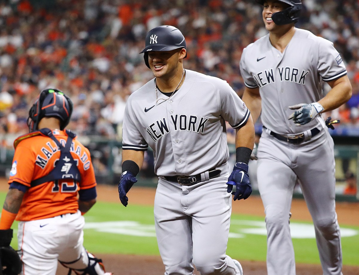 Jasson Domínguez conectó cuadrangular en su debut con los Yankees y se une a Aaron Judge como ...