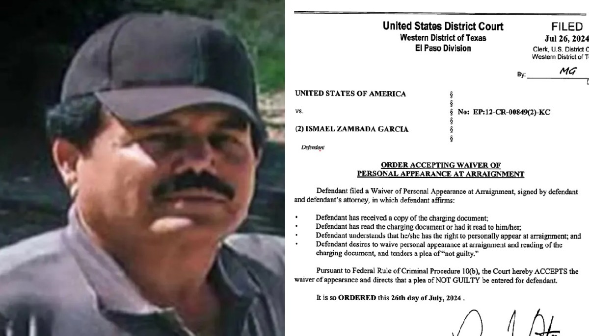 "El Mayo" Zambada se declara "no culpable" de narco en Texas - El Diario NY