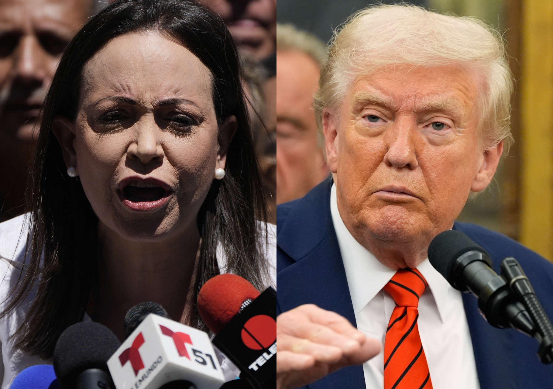 Trump reafirma su apoyo a María Corina Machado tras ganar el Nobel de ...